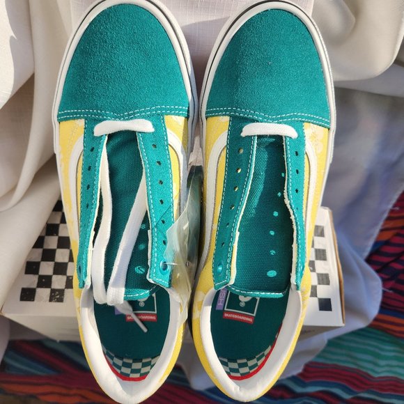 Vans | Shoes | Nwt Vans Suedecanvas Old Skool Skate Marinegold Duracap ...